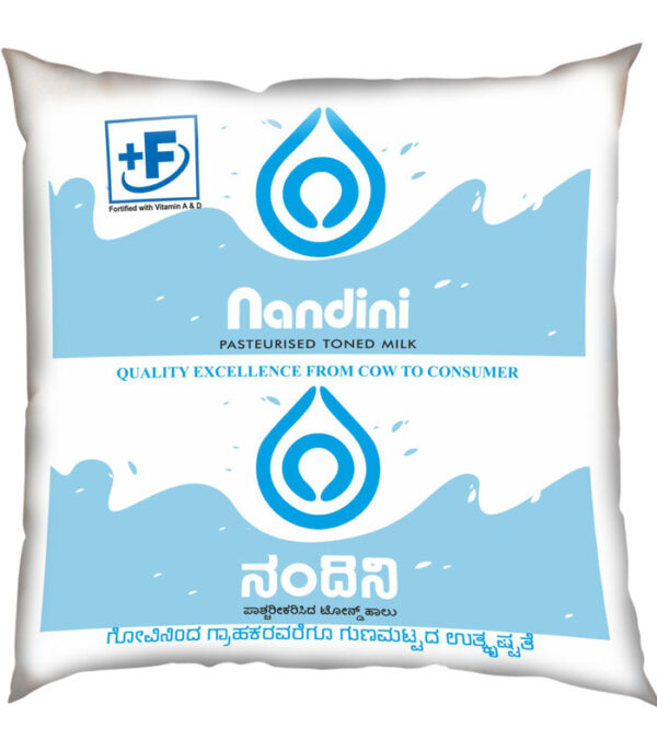 Nandini Pasteurised Toned Milk - Chikkaballapura District Co-operative ...